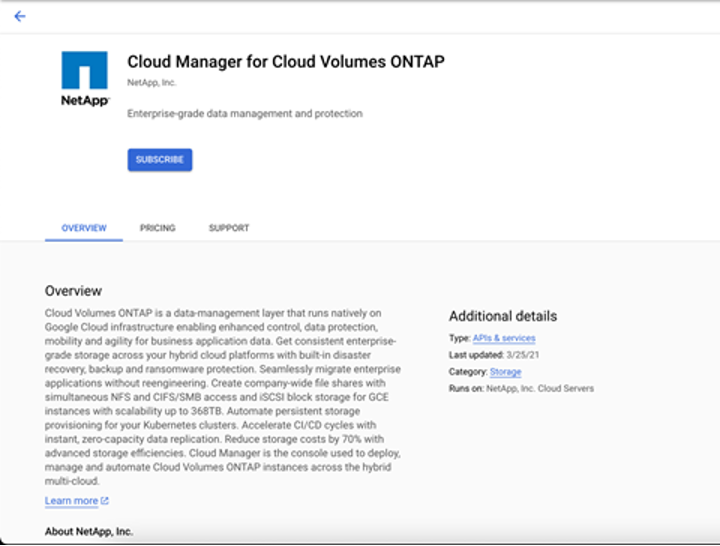 How to Set Up Cloud Volumes ONTAP for Google Cloud